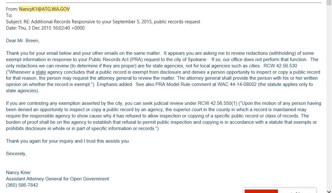 THE EVOLUTION OF SPOKANE’S NEW ETHICS ORDINANCE REGARDING PUBLIC ...